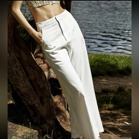 Pants & Jumpsuits | Isabella Wang Slant Pocket White Pants | Poshmark